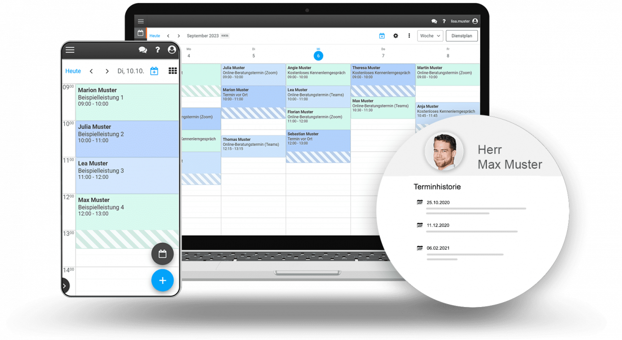 Innovativer Online-Terminkalender und Online-Terminplaner
